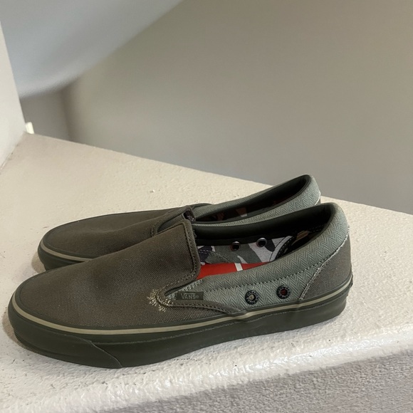 Vans | Shoes | Vault By Vans X Nigel Cabourn Og Classic Slipon Khaki ...